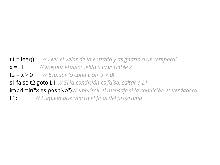 Generacion de codigo intermedio :: Compiladores